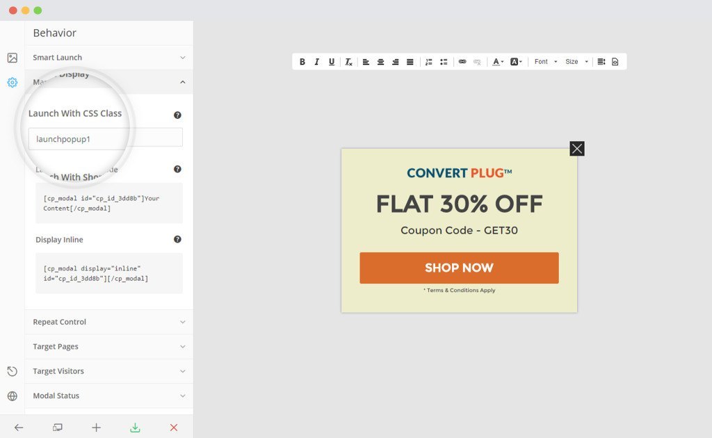 How to Trigger a Modal with a Visual Composer Element? – Documentation