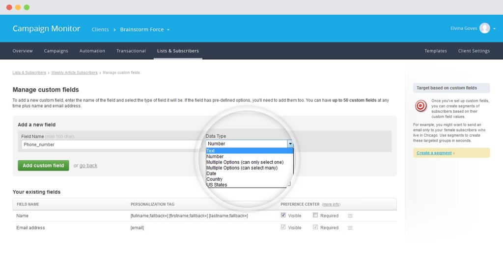 How To Sync Multiple Fields Data With Campaign Monitor? – Documentation