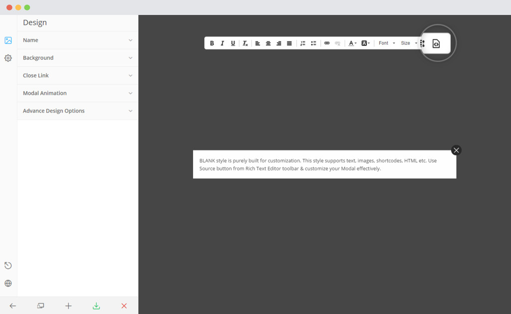 How to edit HTML of Modal content? – Documentation